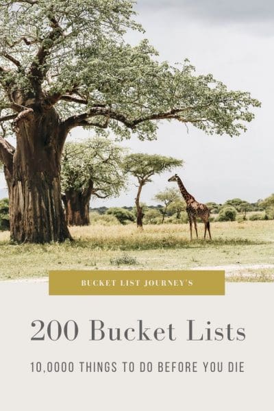 200 Bucket List Examples: 10,000 Things To Do Before You Die