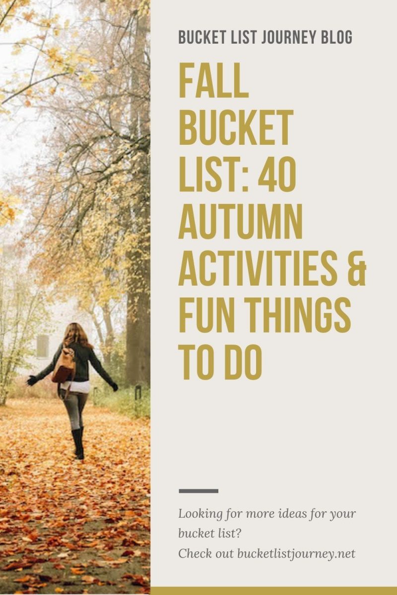Fall Bucket List: 60 Autumn Activities & Fun Things to Do