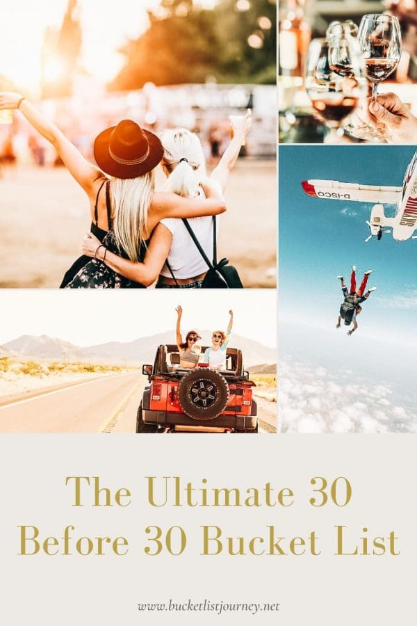The Ultimate 30 Before 30 Bucket List