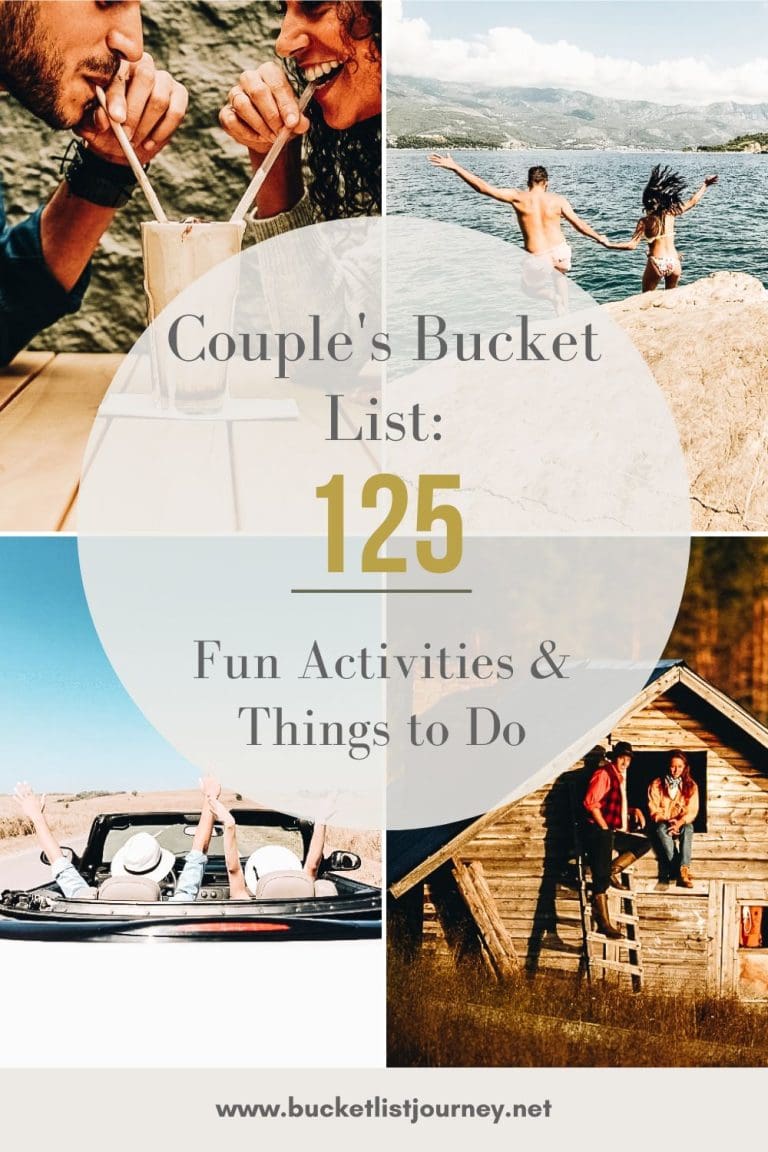 Couple's Bucket List Ideas: 125 Fun Activities & Things to Do