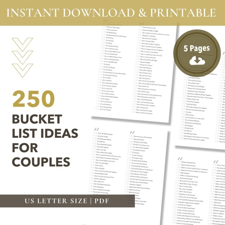 Couple's Bucket List Ideas: 125 Fun Activities & Things to Do