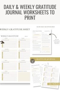 Printable Daily & Weekly Gratitude Journal Worksheet