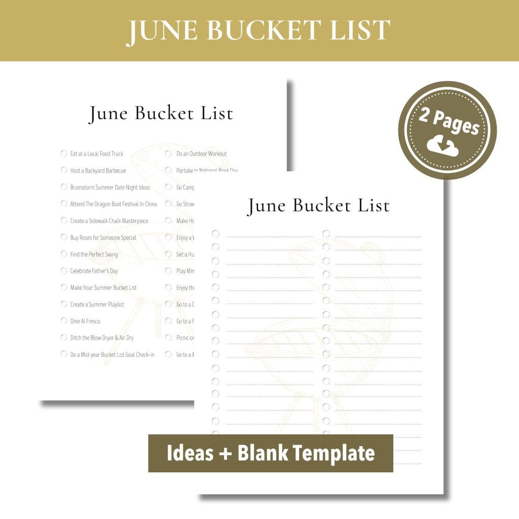 June Bucket List: 27 Things to Start off Summer Activities